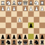 The Sicilian defense chess opening: Black fight for center control.
