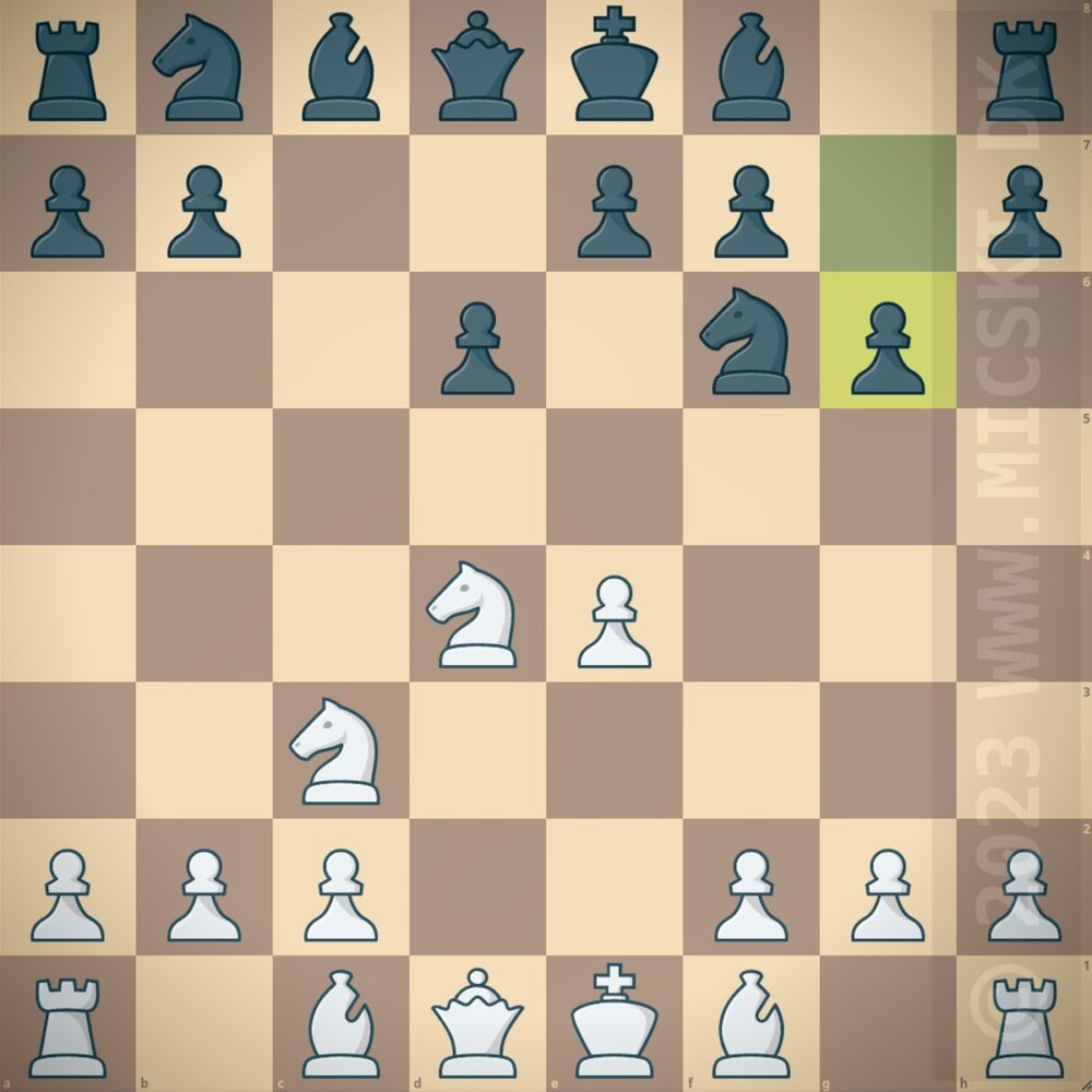 The Dragon variant of the Sicilian Defense chess opening.